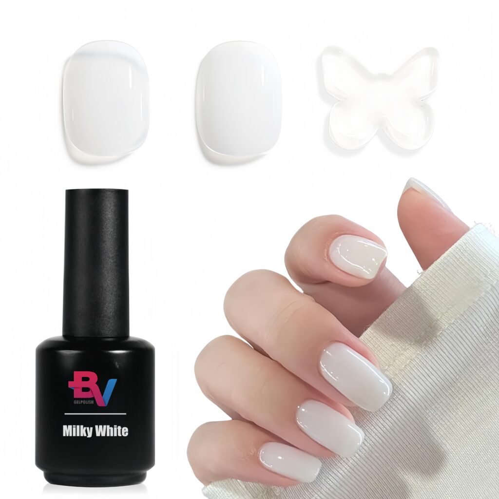 All Season Translucent Milky White Gel Polish - BVGel
