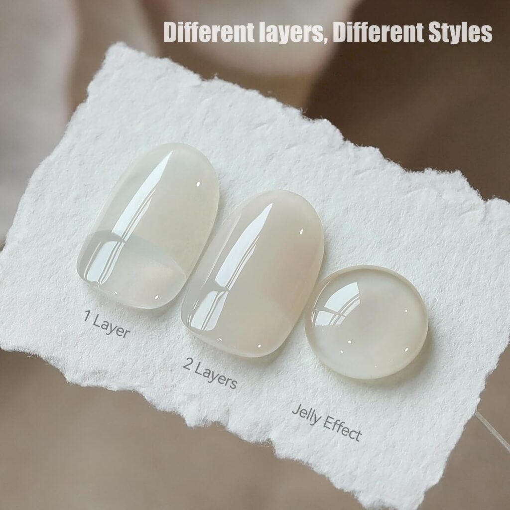 Light Gray Jelly Nude Gel Nail Polish - BVGel